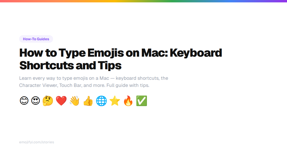 How to Type Emojis on Mac: Keyboard Shortcuts and Tips — EmojiFYI