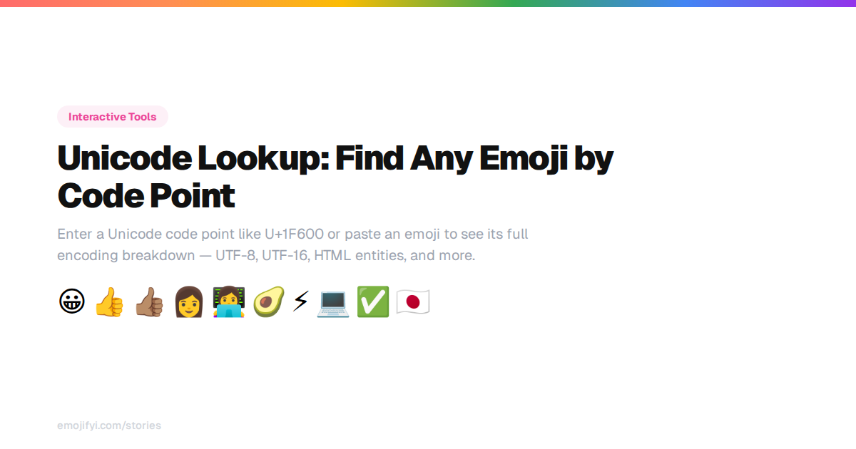 Unicode Lookup: Find Any Emoji by Code Point — EmojiFYI